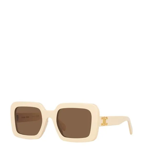 Celine Oversized Square Sunglasses - Beige