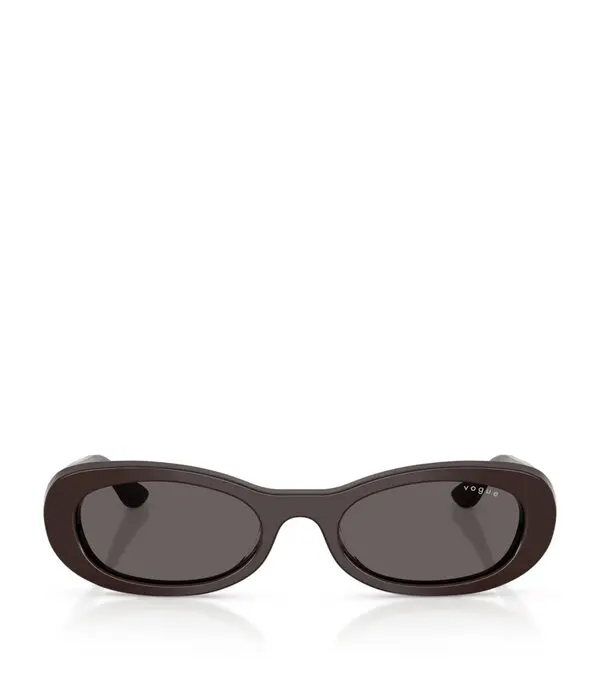 VOGUE Oval Sunglasses - Brown