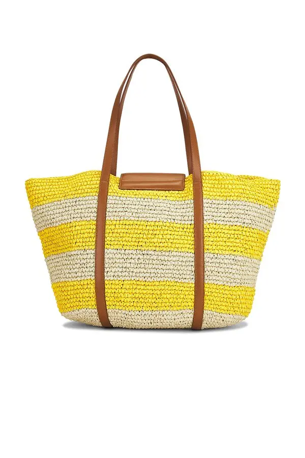 Marni Medium Tote Bag - Natural & Dark Lemon