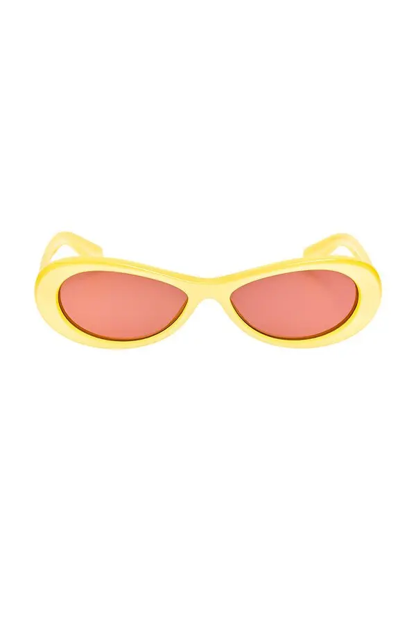 Jacquemus Nuvola Sunglasses - Banana  Silver  & Burgundy