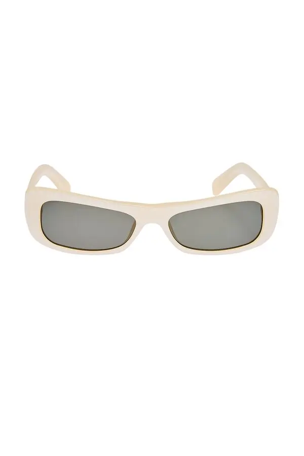 Jacquemus Capri Sunglasses - Metallic Pearl  Silver  & Grey