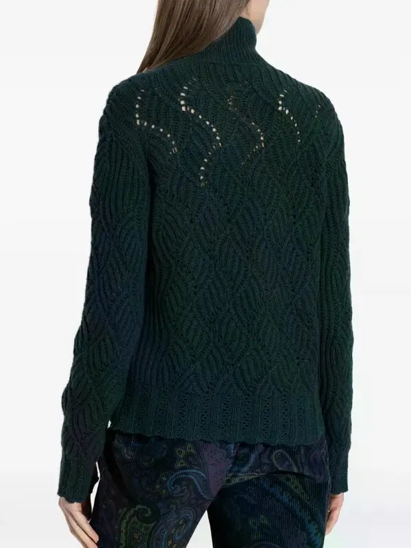 Etro Cashmere High-neck Sweater - Green