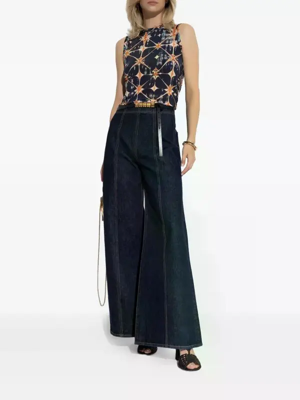 Ulla Johnson Ines Printed Sleeveless Top - Blue