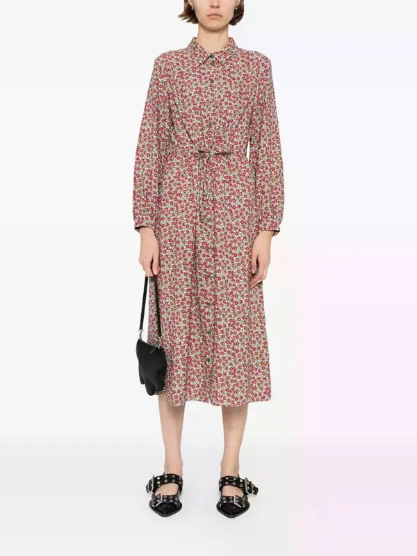 TO B. BY AGNÈS B. Floral Print Shirt Dress