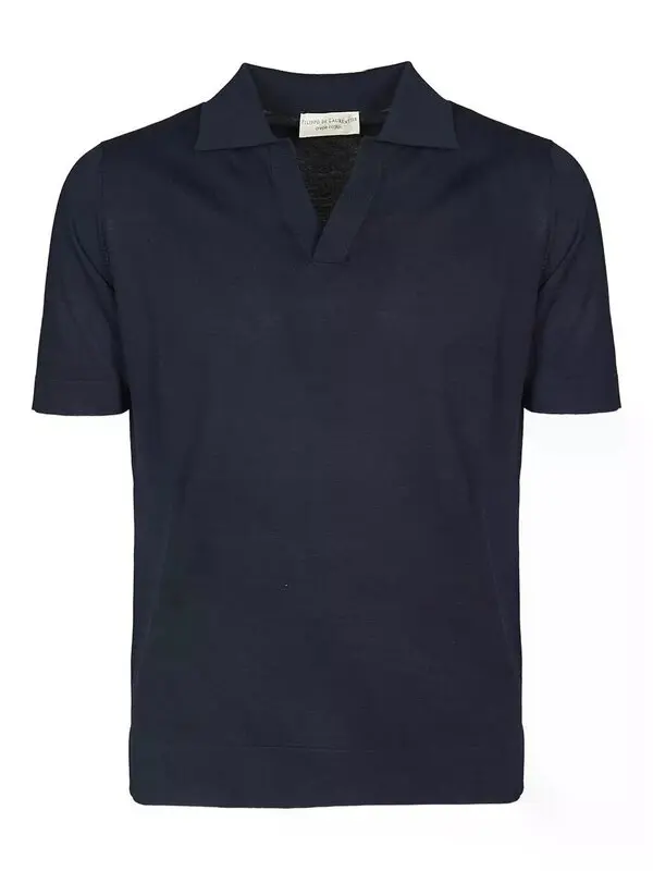 FILIPPO DE LAURENTIIS Polo-collar Short-sleeve T-shirt - Blue