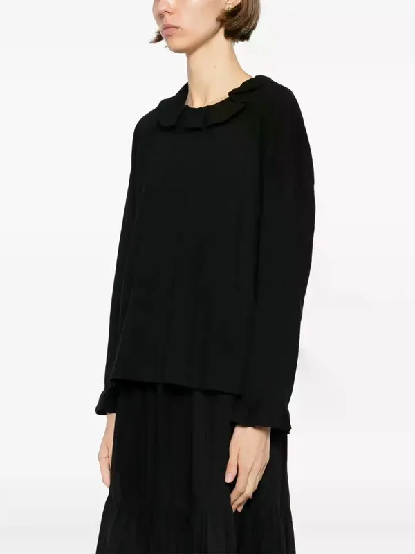 TO B. BY AGNÈS B. Ruffle Neckline Blouse