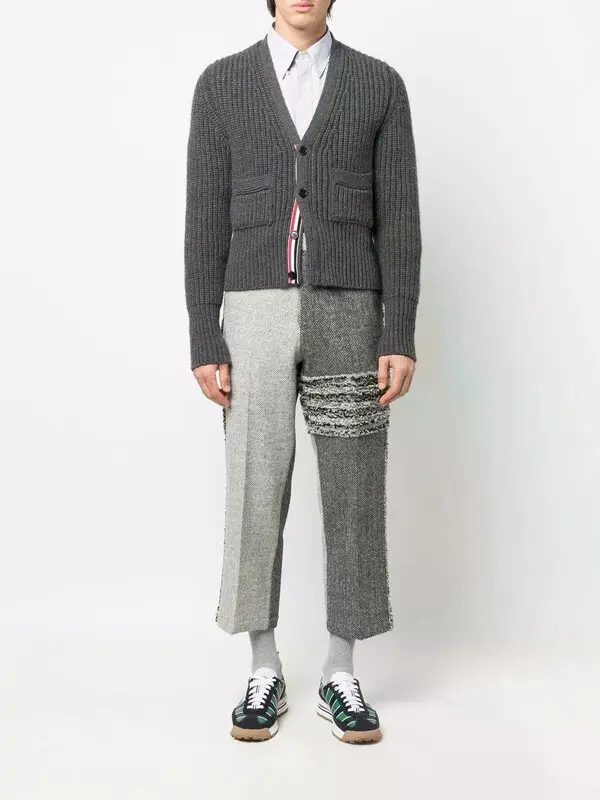 Thom Browne Grosgrain-armband Cotton Shirt - Grey