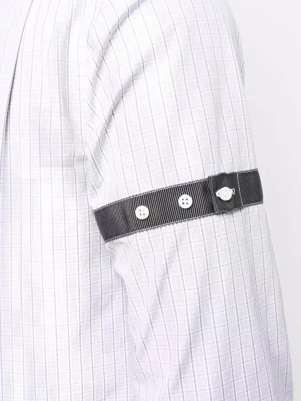 Thom Browne Grosgrain-armband Cotton Shirt - Grey