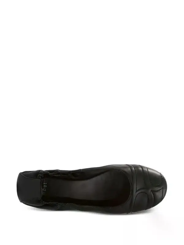 HOGL Daisy Leather Ballet Flats - Black