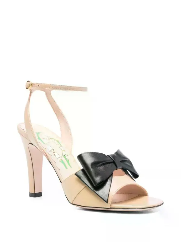 Valentino Garavani Bowow High Heel Sandals - Neutrals