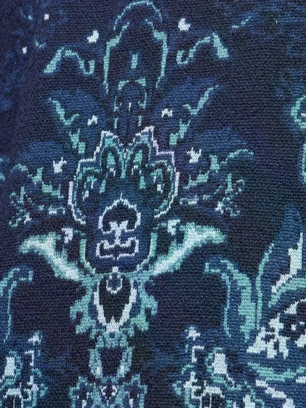 Etro Floral-jacquard Sweater - Blue