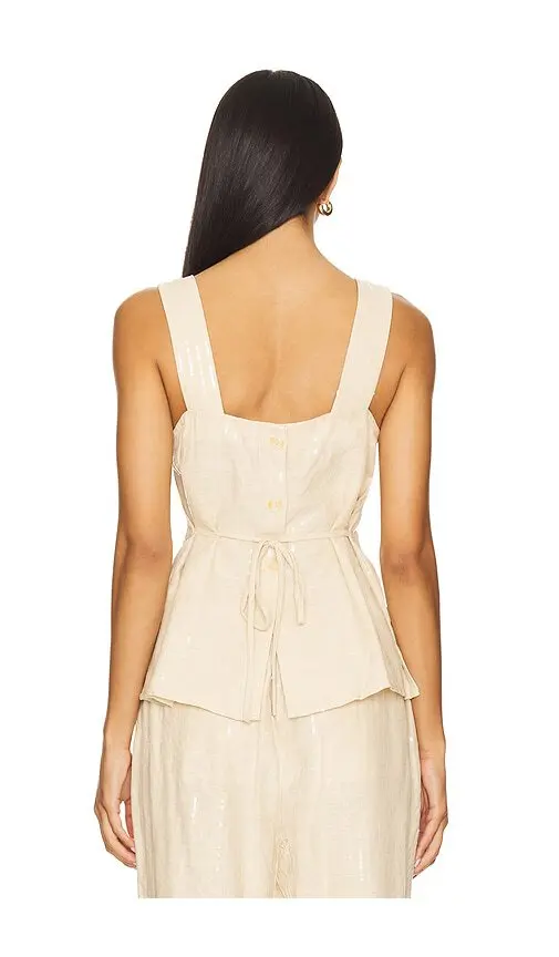 Sanctuary Sequined Linen Blend Tank