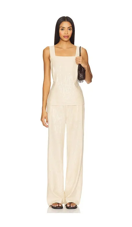 Sanctuary Sequined Linen Blend Tank