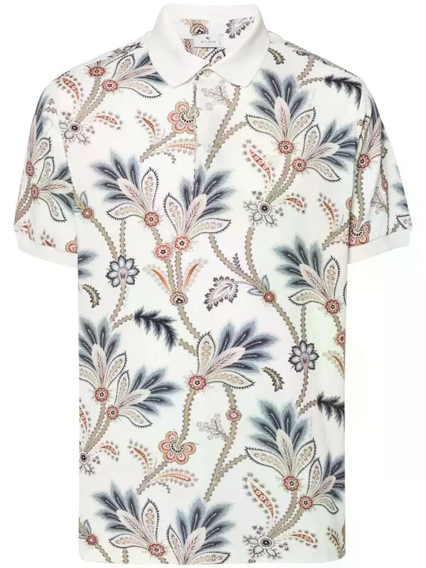 Etro Floral Paisley Polo Shirt