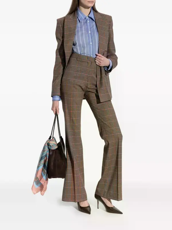 Etro Plaid Flared Trousers