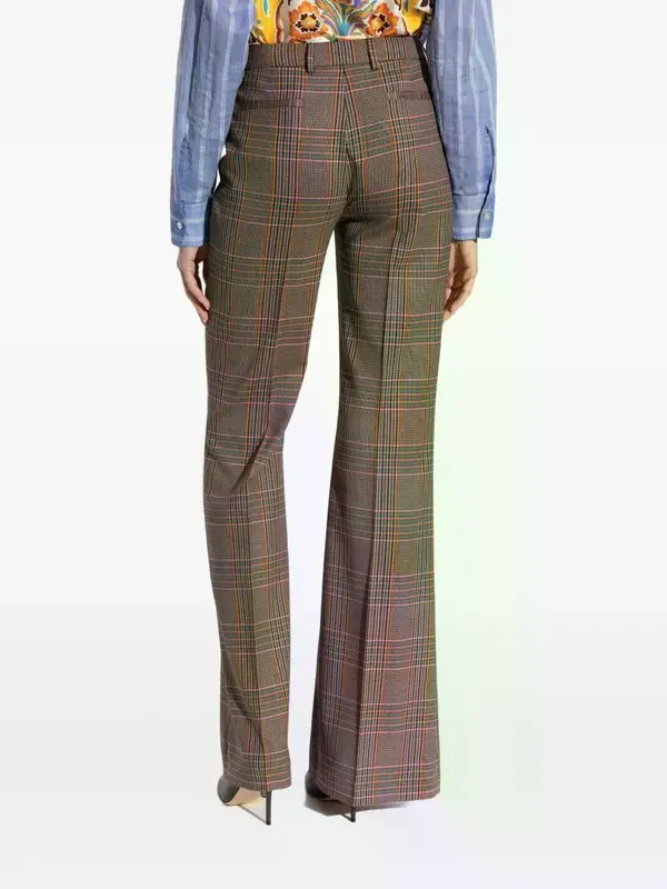 Etro Plaid Flared Trousers