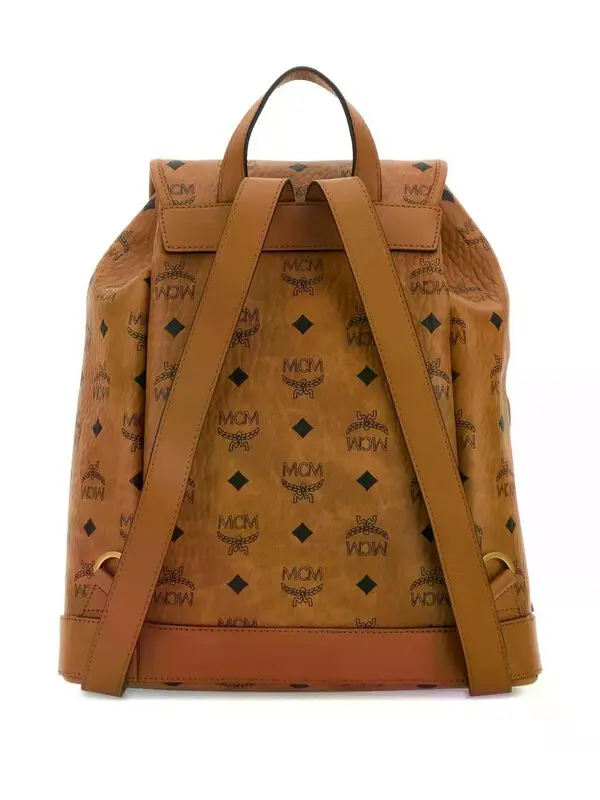 Mcm Small Aren Monogram-print Backpack