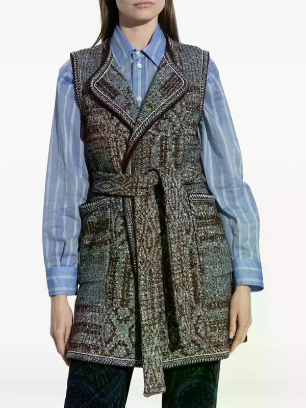 Etro Patterned Jacquard Gilet