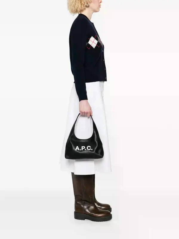 A.p.c. Ninon Logo Tote - Black