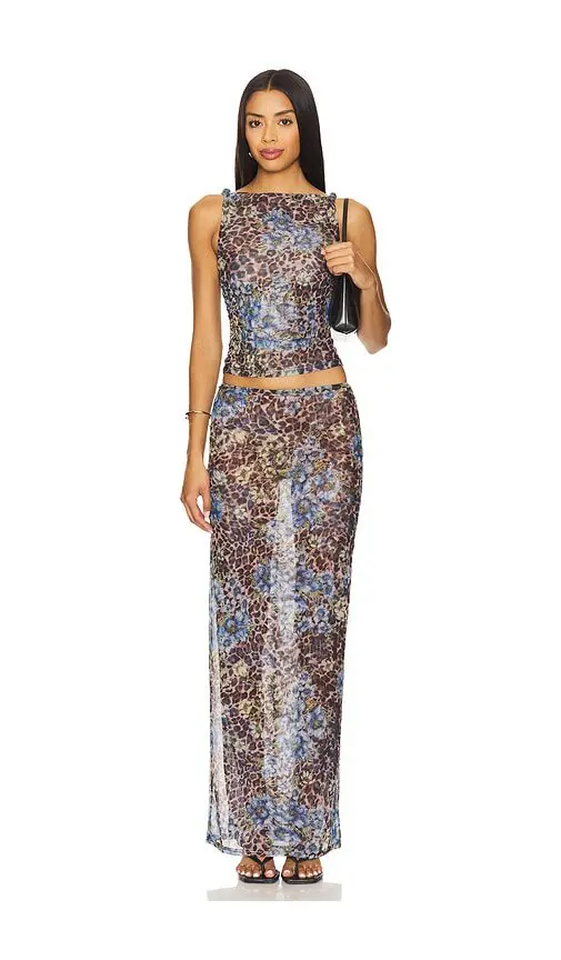 Superdown Concha Maxi Skirt Set