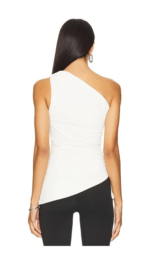 Superdown Myna Asymmetrical One-shoulder Top With Side Tie Detail