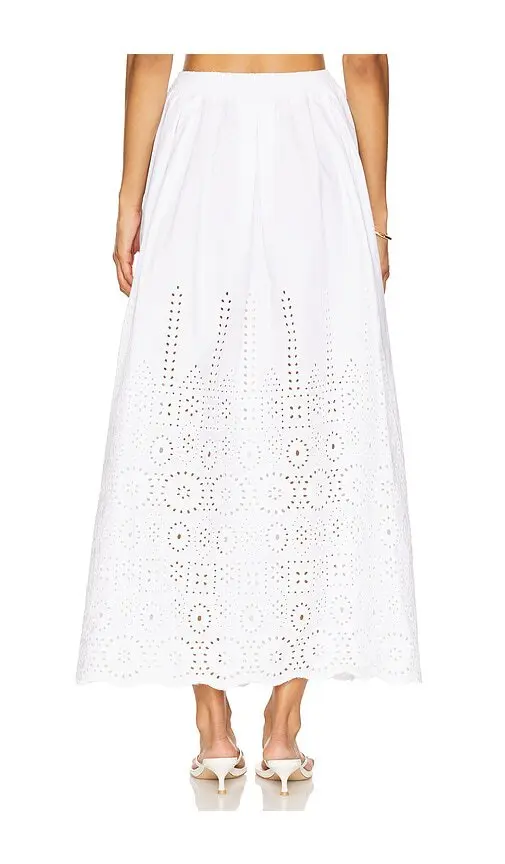 Susana Monaco Embroidered Poplin Maxi Skirt