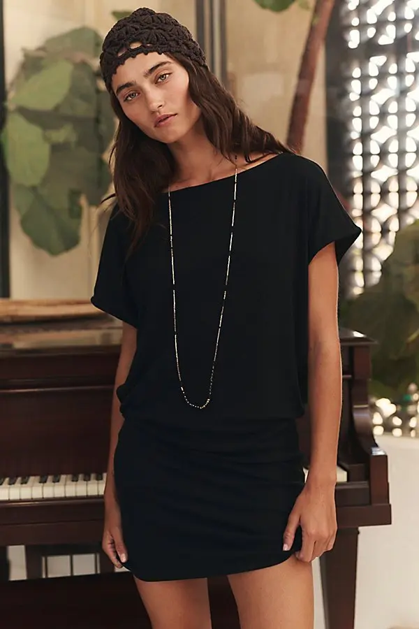Free People Good Feels Mini Dress - Black