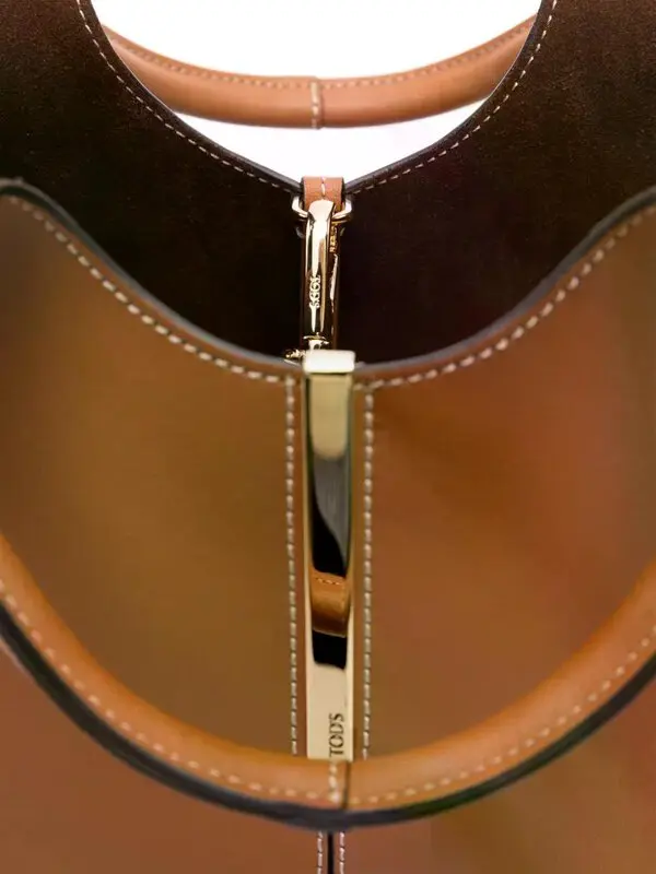 TOD'S Mini Leather Tote Bag - Brown