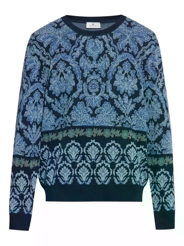 Etro Floral-pattern Sweater - Blue