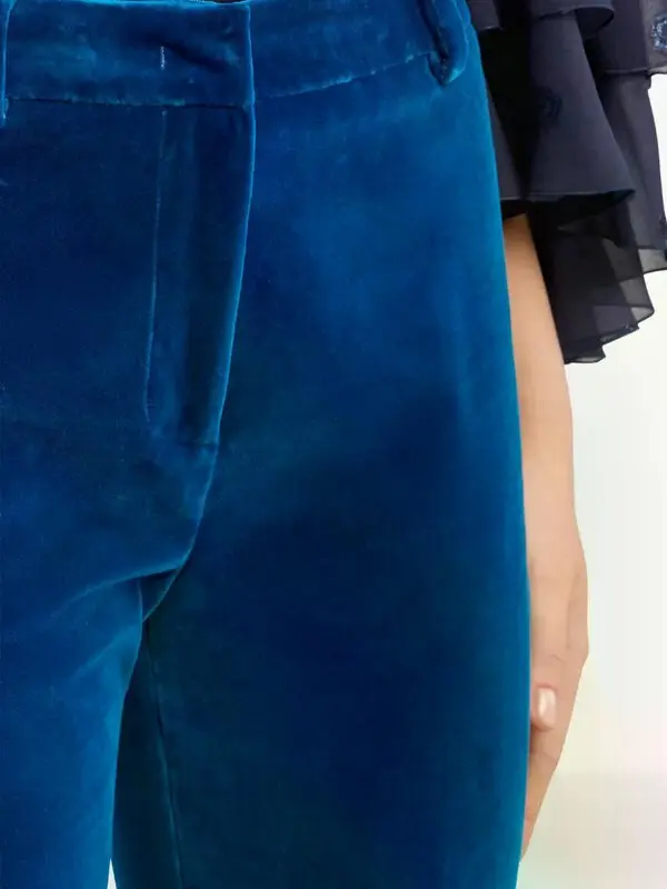 Etro Velvet Flared Trousers - Blue