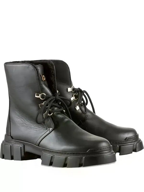 HOGL Winter Chunky-sole Lace-up Ankle Boots - Black