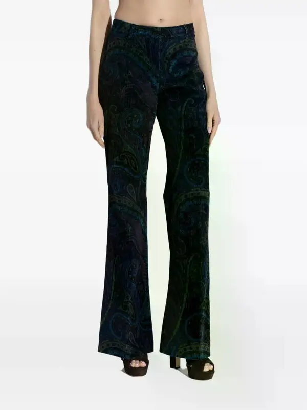 Etro Paisley-print Flared Trousers