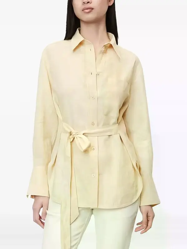 Marc O'polo Belted Button-up Shirt - Neutrals