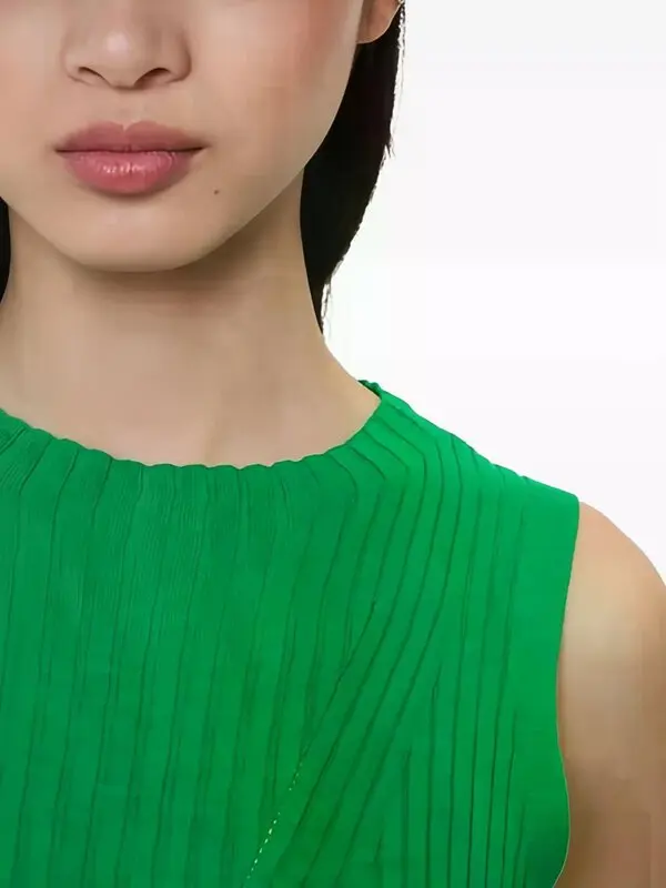 Marc O'polo Ribbed Sleeveless Midi Dress - Green