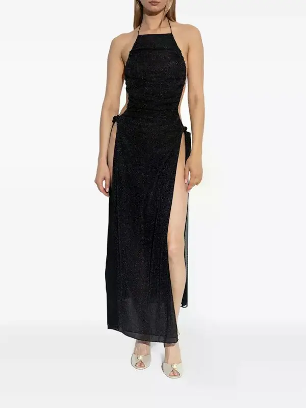 Oseree Ruched Halterneck Maxi Dress