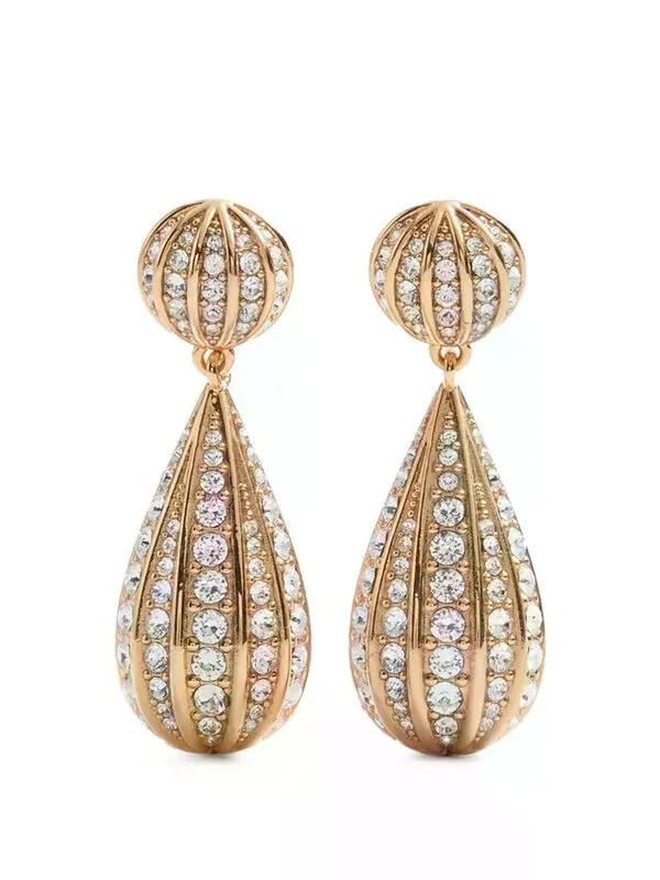 Valentino Garavani Crystal Drop Earrings - Gold