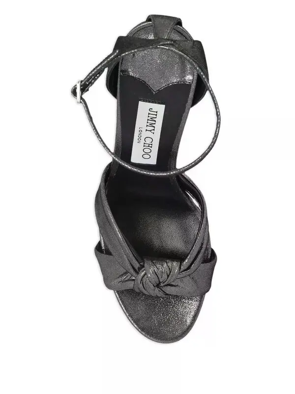 JIMMY CHOO 100mm Rosie Sandals - Grey