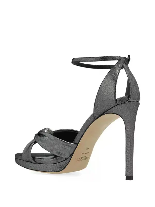 JIMMY CHOO 100mm Rosie Sandals - Grey