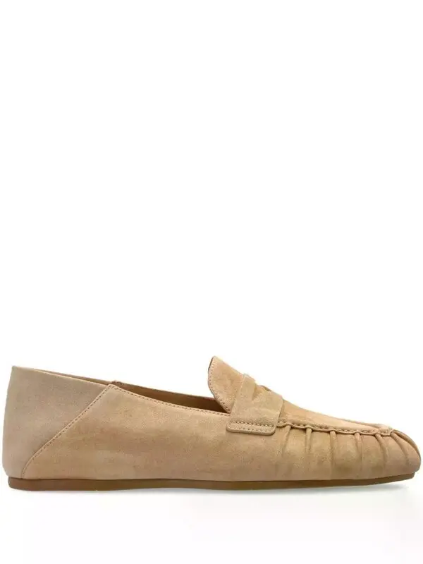 STUART WEITZMAN Brooks Suede Loafers - Neutrals