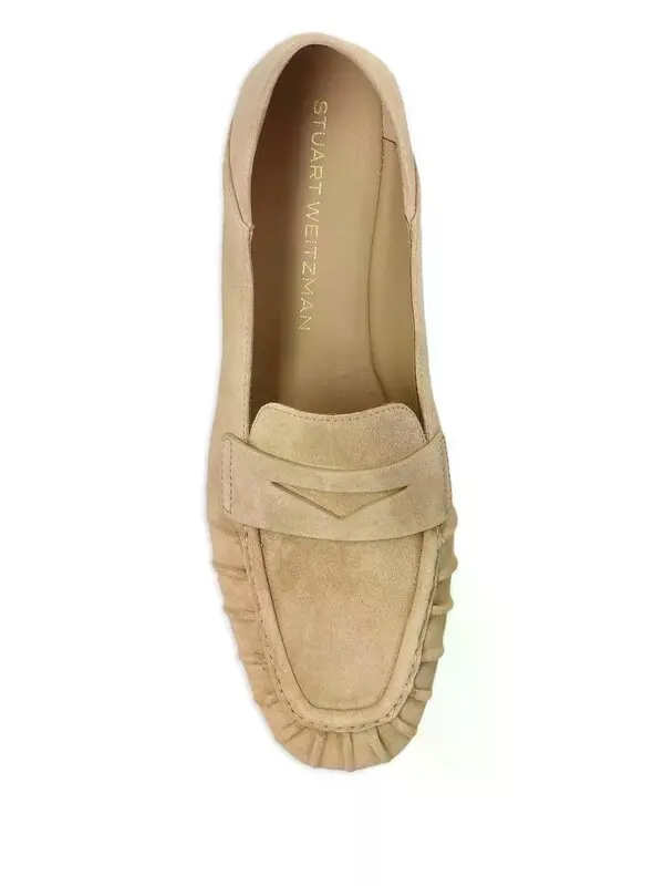 STUART WEITZMAN Brooks Suede Loafers - Neutrals