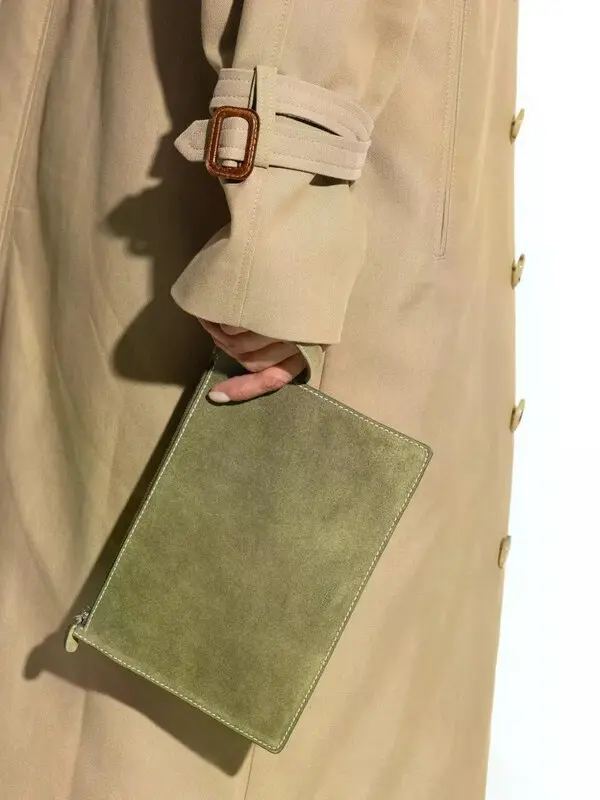Lié Studio Lie Studio Charlie Suede Clutch - Green