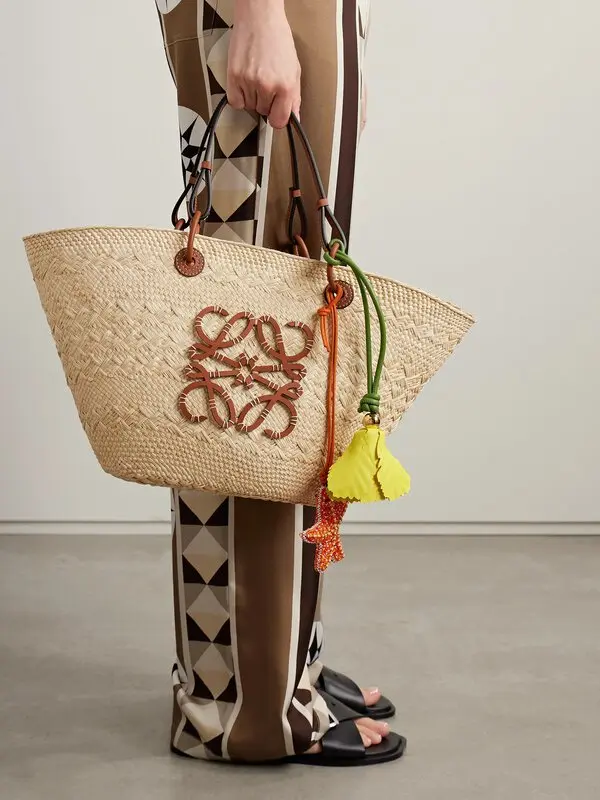 Loewe Anagram Medium Raffia Tote