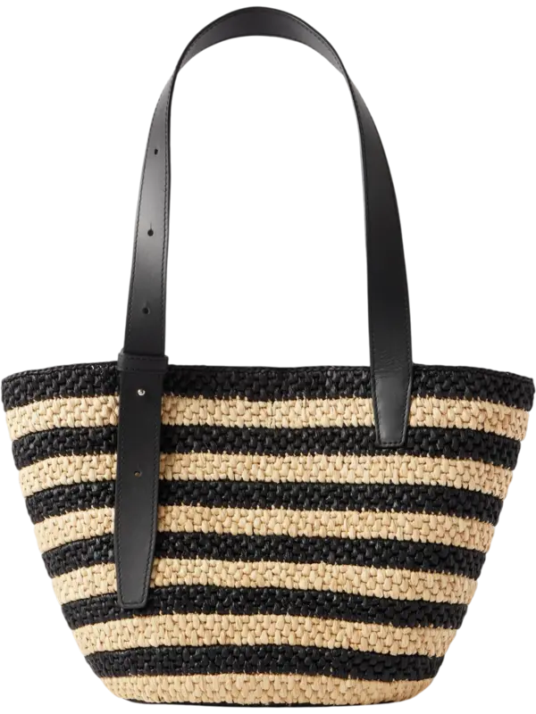 Lié Studio The Bianca Small Striped Raffia Tote - Neutrals