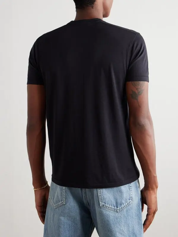 TOM FORD Lyocell And Cotton-blend Jersey T-shirt - Black