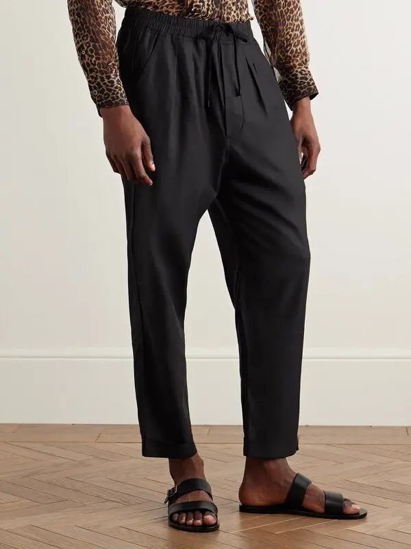 TOM FORD Straight-leg Pleated Drawstring Trousers