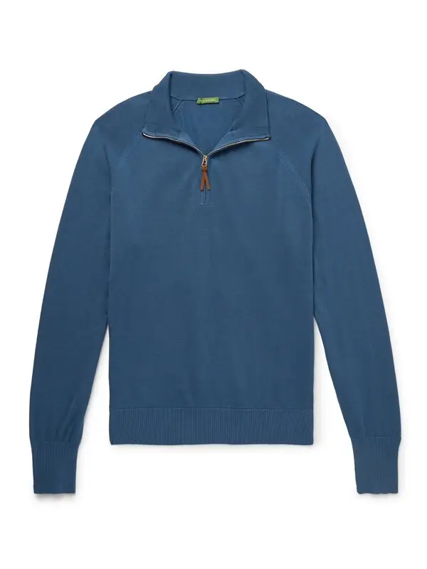 Sid Mashburn Cotton Half-zip Sweater