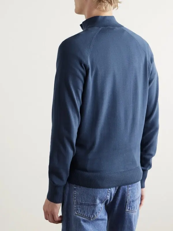 Sid Mashburn Cotton Half-zip Sweater