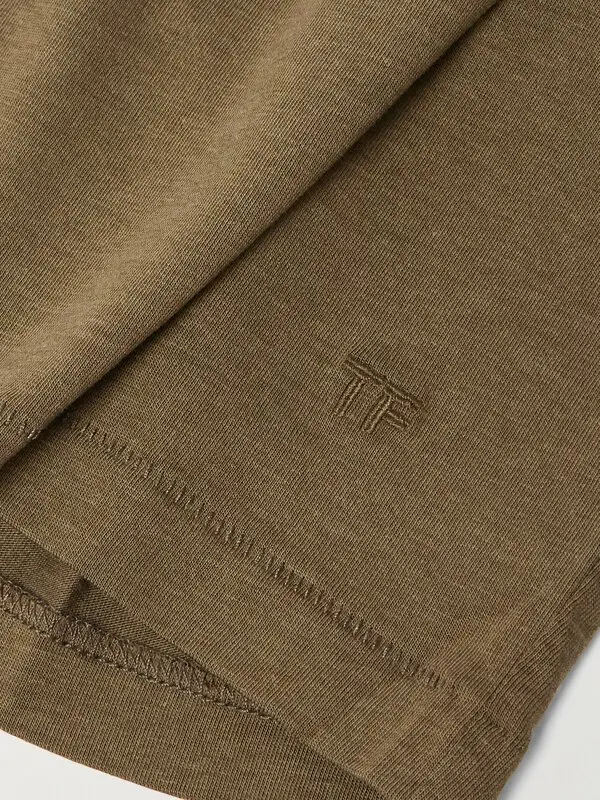 TOM FORD Lyocell And Cotton-blend Jersey T-shirt - Green