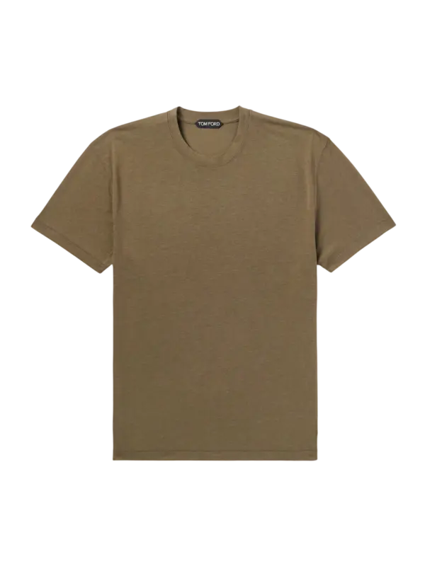 TOM FORD Lyocell And Cotton-blend Jersey T-shirt - Green