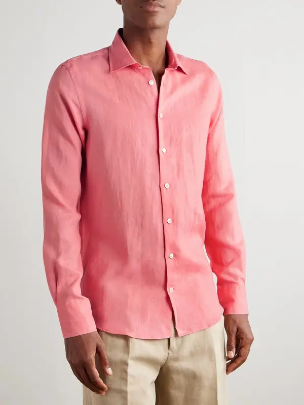 Richard James Slim-fit Linen Shirt